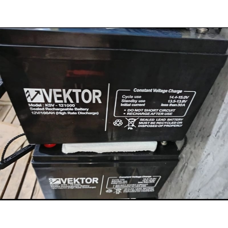 Jual BATTERY VRLA merek VEKTOR 12v 100ah | Shopee Indonesia