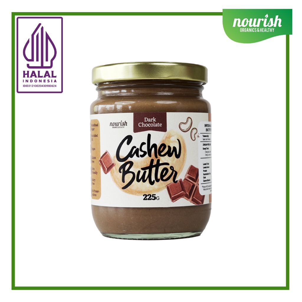 Jual Nourish Dark Chocolate Cashew Butter - 225 gr | Shopee Indonesia