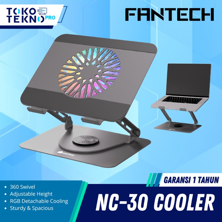 Jual Fantech NC30 / NC-30 Fan Cooler Stand Laptop Swivel 360 Derajat ...