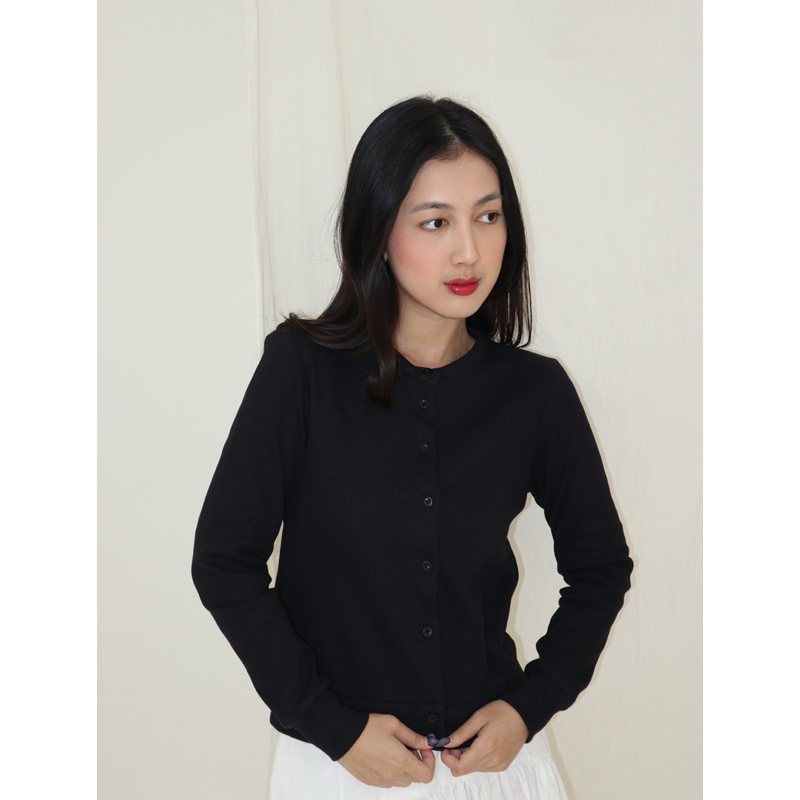 Jual MAY CARDIGAN BLACK - Cardigan Hitam | Shopee Indonesia