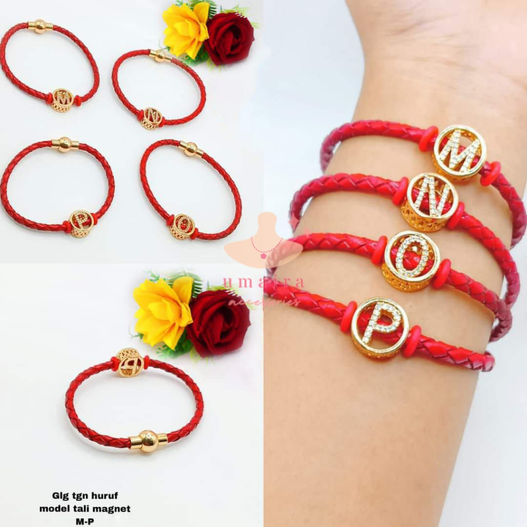 Jual Gelang Tali Inisial - Gelang Tali Rajut - Gelang Tali Inisial ...