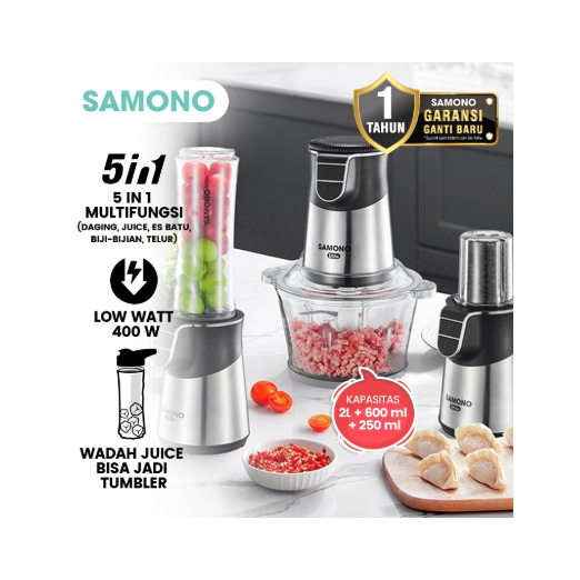 Jual Samono Magic Chopper 5 in 1 Multi Food Chopper Low Watt SW-CS400 ...