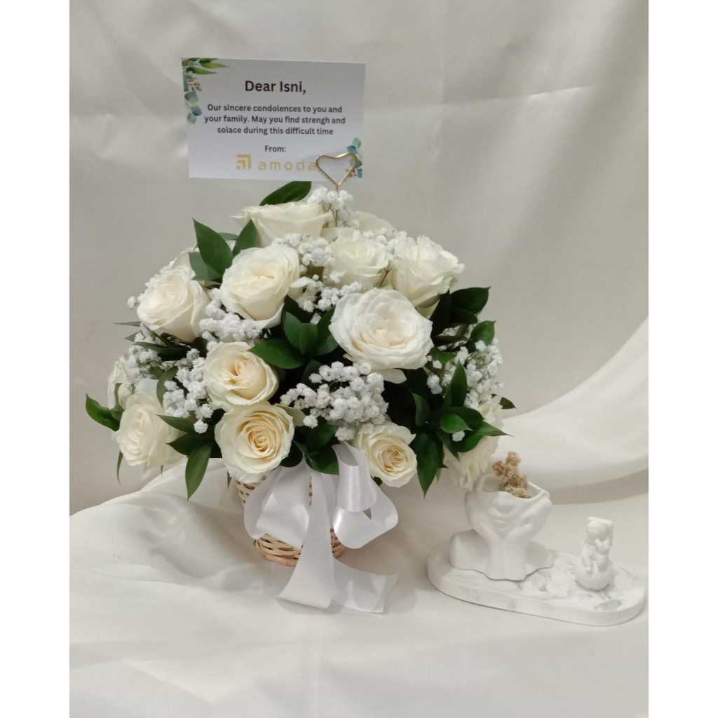 Jual Bunga Meja Mawar putih fresh flower | Shopee Indonesia