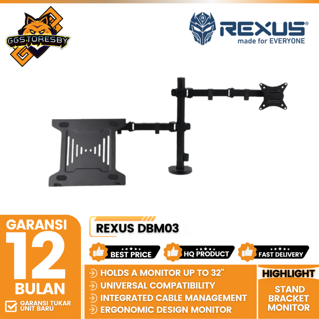 Jual REXUS DBM03/DBM-03 STAND BRACKET MONITOR | Shopee Indonesia