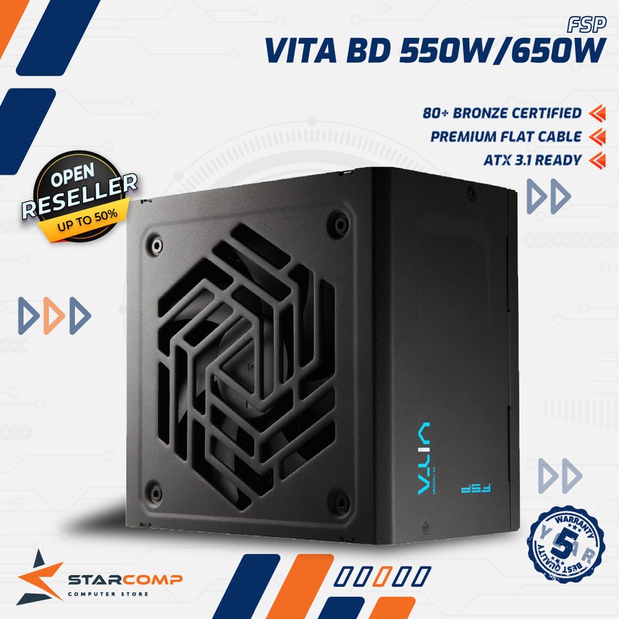 Jual FSP VITA BD 550W / 650W PSU 80+ Bronze VITA 550BD 650BD | Shopee Indonesia