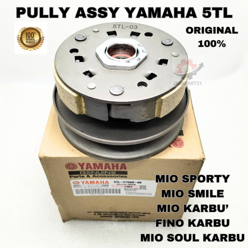 Jual pully pulley assy komplet yamaha 5tl kualitas asli original yamaha ...