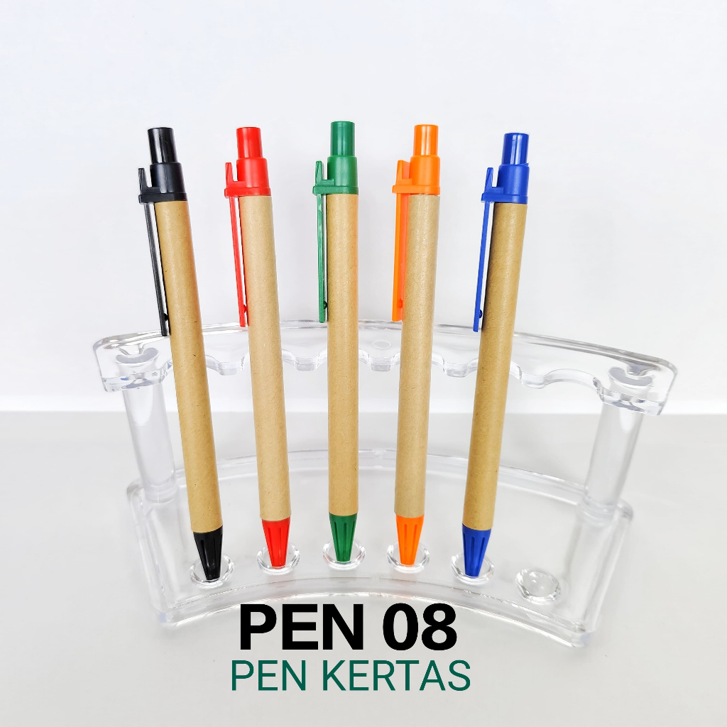 Jual Pen 08 / Pen Kertas / Ballpoint Kertas Souvenir / Pulpen Polos ...