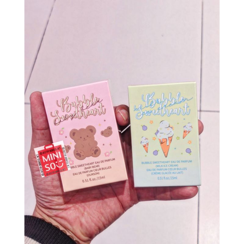 Jual MINISO Parfum Bubble Sweetheart Eau de Parfum (15ml) BABY BEAR ...