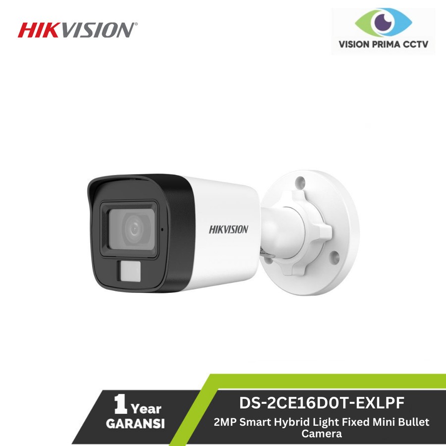 Jual DS-2CE16D0T-EXLPF -2MP Smart Hybrid Light Fixed Mini Bullet Camera | Shopee Indonesia