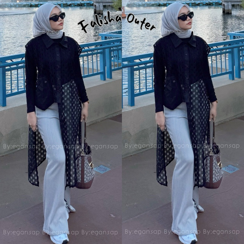 Jual EGANSAP | Falisha Outer Jaring Jala Atasan Wanita Terbaru Harajuku ...