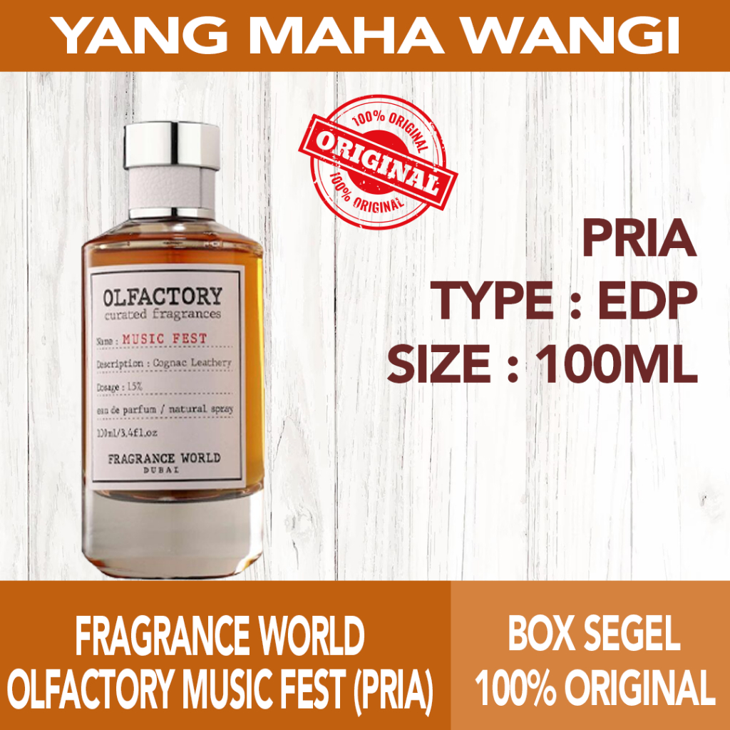 Jual PARFUM ORIGINAL FRAGRANCE WORLD OLFACTORY MUSIC FEST FOR MAN EDP ...