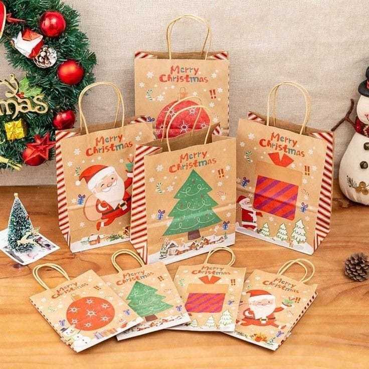 Jual Paper bag Natal Merry Christmas 3 ukuran Tas Bingkisan Kertas Kado ...