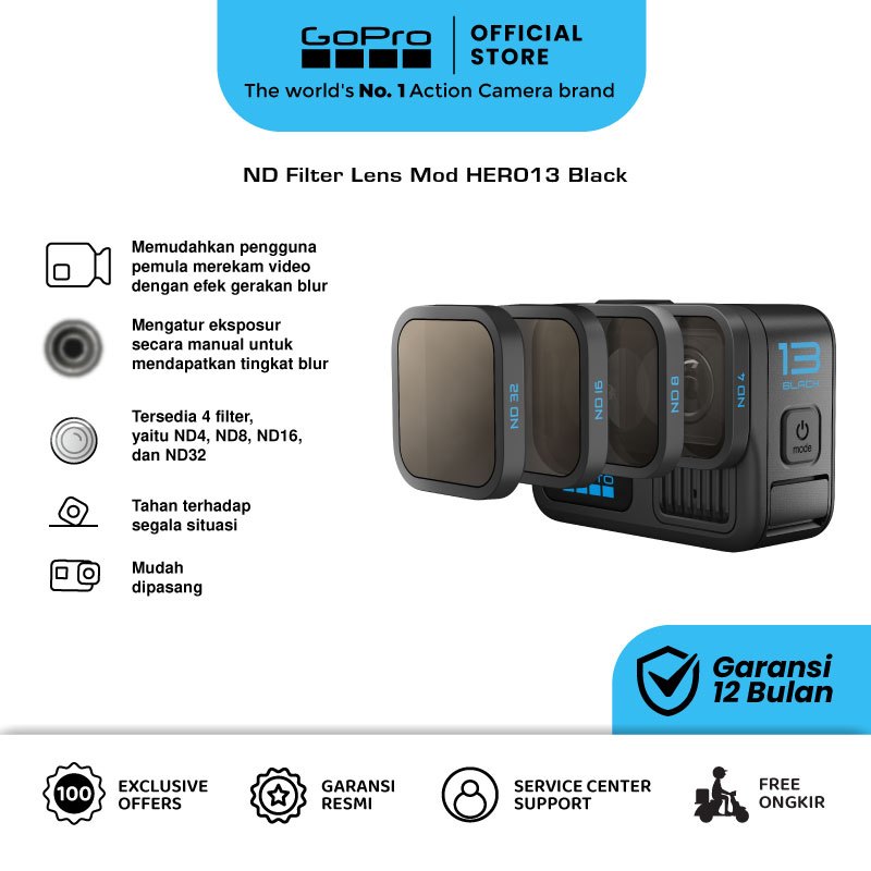 Jual GoPro-ND Filter 4-Pack HB-Series (HERO13 Black) | Shopee Indonesia