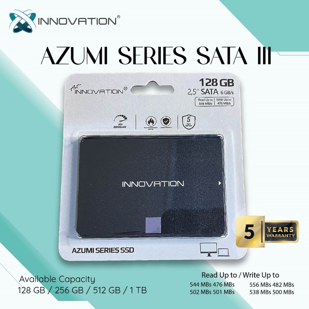 Jual SSD INNOVATION Azumi Series 2.5" SATA III - 128GB 256GB 512GB 1TB ...