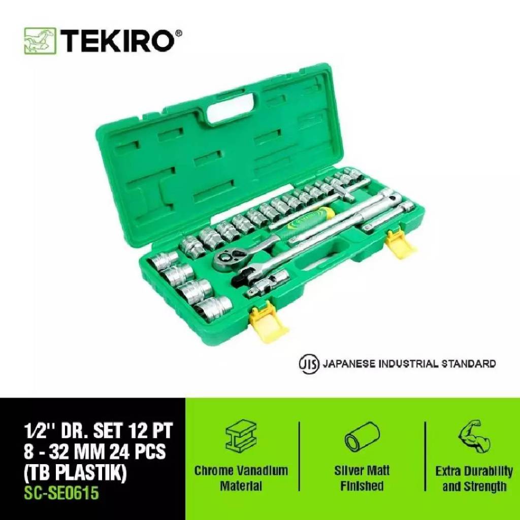 Jual TEKIRO 1/2 INCH SET 12 PT 8 - 32 MM PLASTIK 24 PCS / KUNCI SOCK SET / SOCKET SET | Shopee ...