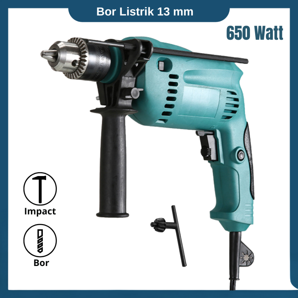 Jual Mesin Bor Beton 13MM Bor Listrik 650W Bolak Balik Electric Drill Bor Besi Kayu Tembok ...