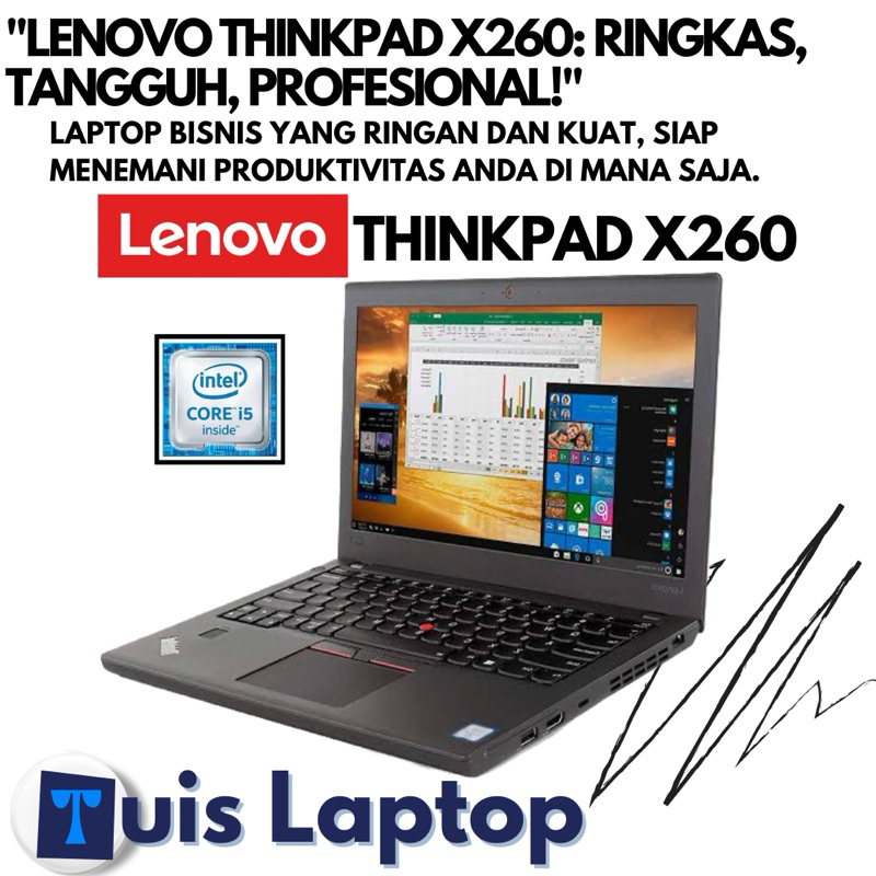 Jual LAPTOP LENOVO THINKPAD X260 CORE i5 GEN 6th RAM 8GB SSD 256GB ORIGINAL BERGARANSI | Shopee ...