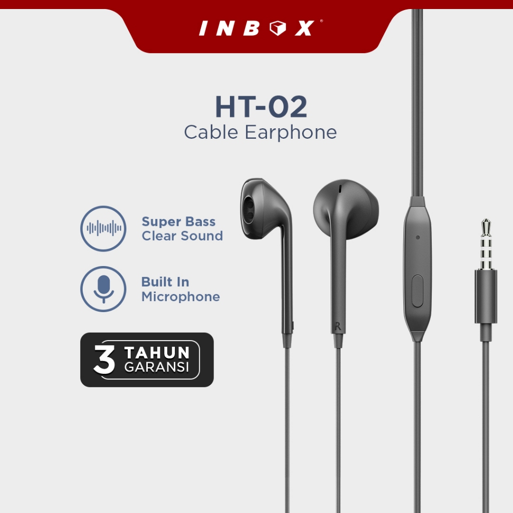 Jual Headset Inbox HT-02 Super Bass | Earphone dengan mic untuk Telepon ...