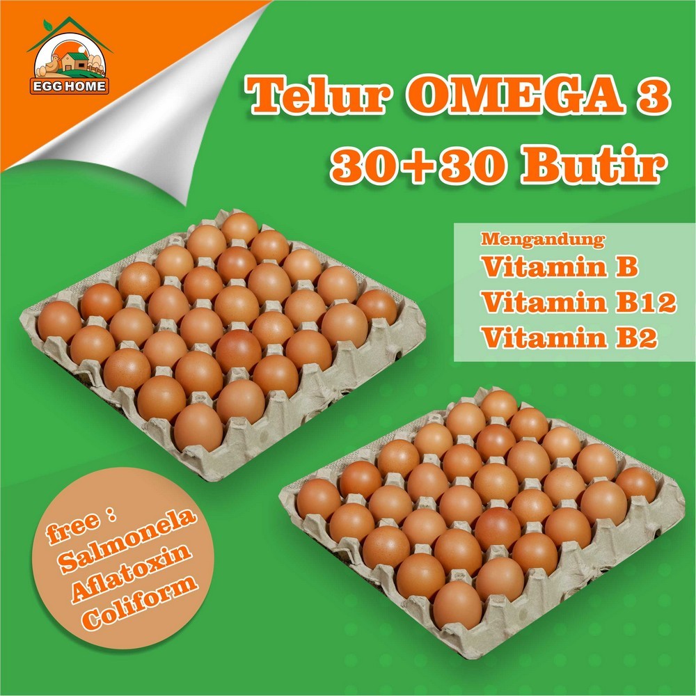 Jual Telur omega 3, paket Bundling 30+30 butir Egg Home | Shopee Indonesia