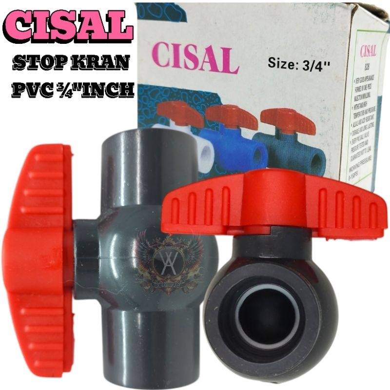 Jual Stop kran pvc ¾"inch/ball valve Cisal | Shopee Indonesia