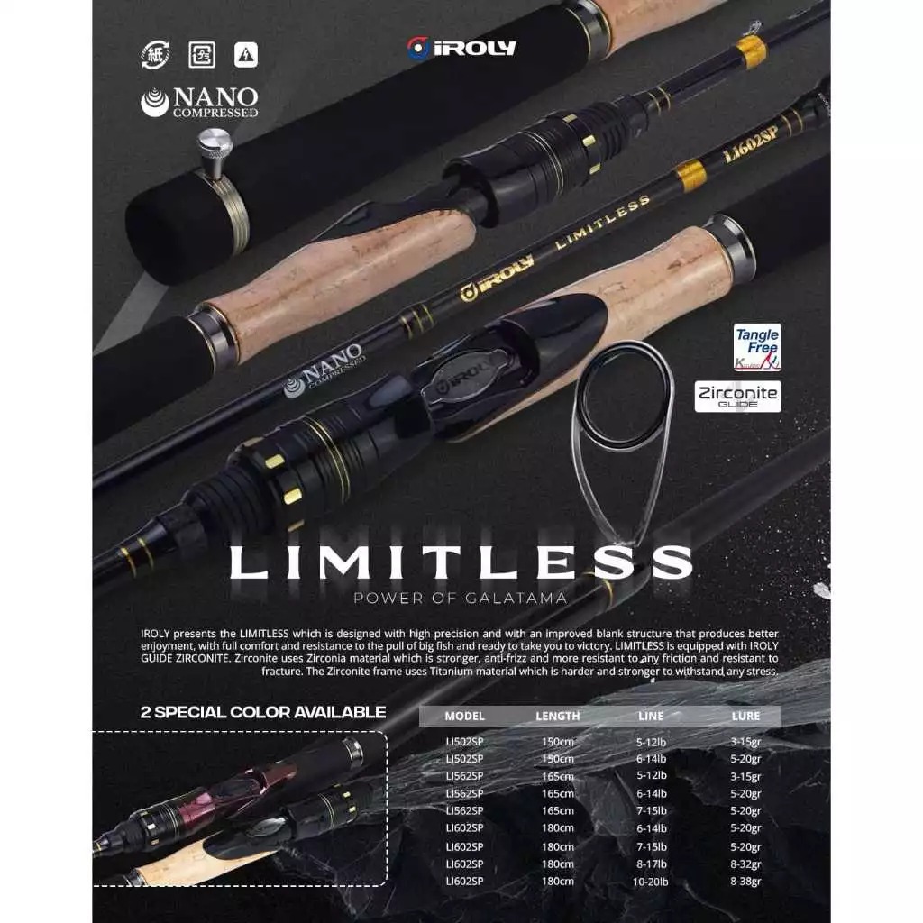 Jual Stick Joran Pancing Spinning IROLY LIMITLESS | Shopee Indonesia