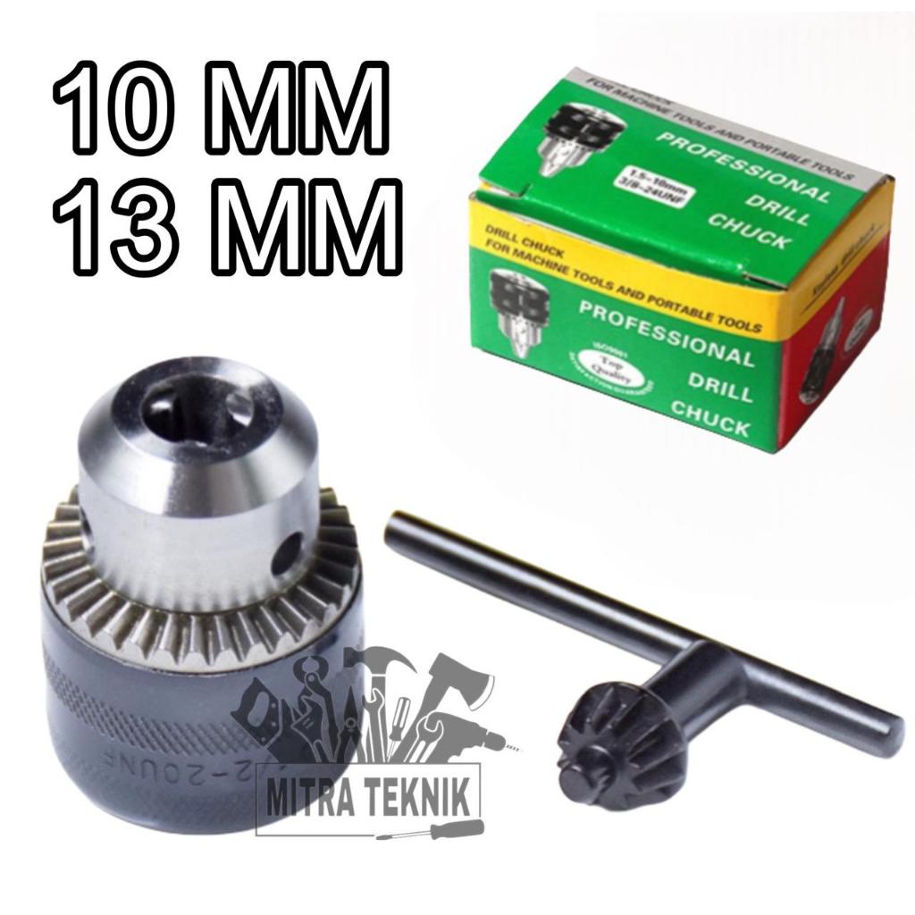 Jual Kepala Bor 10mm kepala bor 13mm dan Kunci Kepala Bor Drill Chuck ...