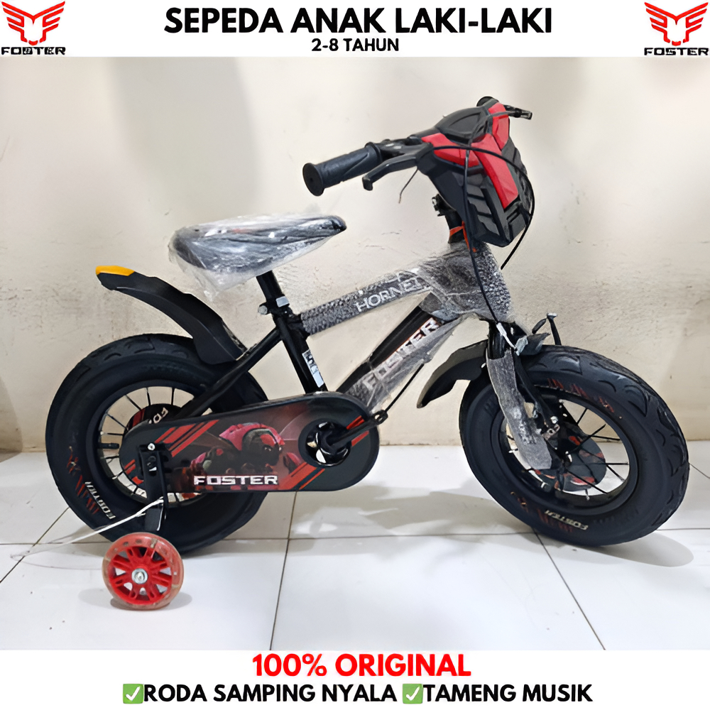 Jual (BONUS MUSIK) SEPEDA BMX Anak Laki Laki Foster 5503-3: Ukuran 12 16 18 Inch & Usia 2-8 ...