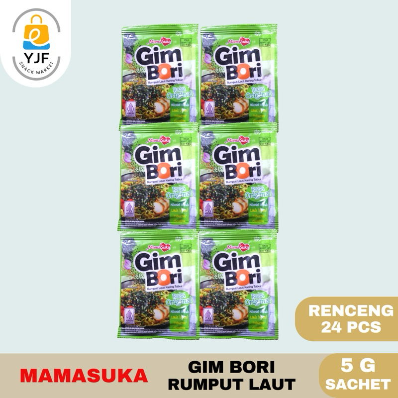 Jual Mamasuka Gim Bori Gimbori Nori Tabur Sachet / Rumput Laut Tabur ...