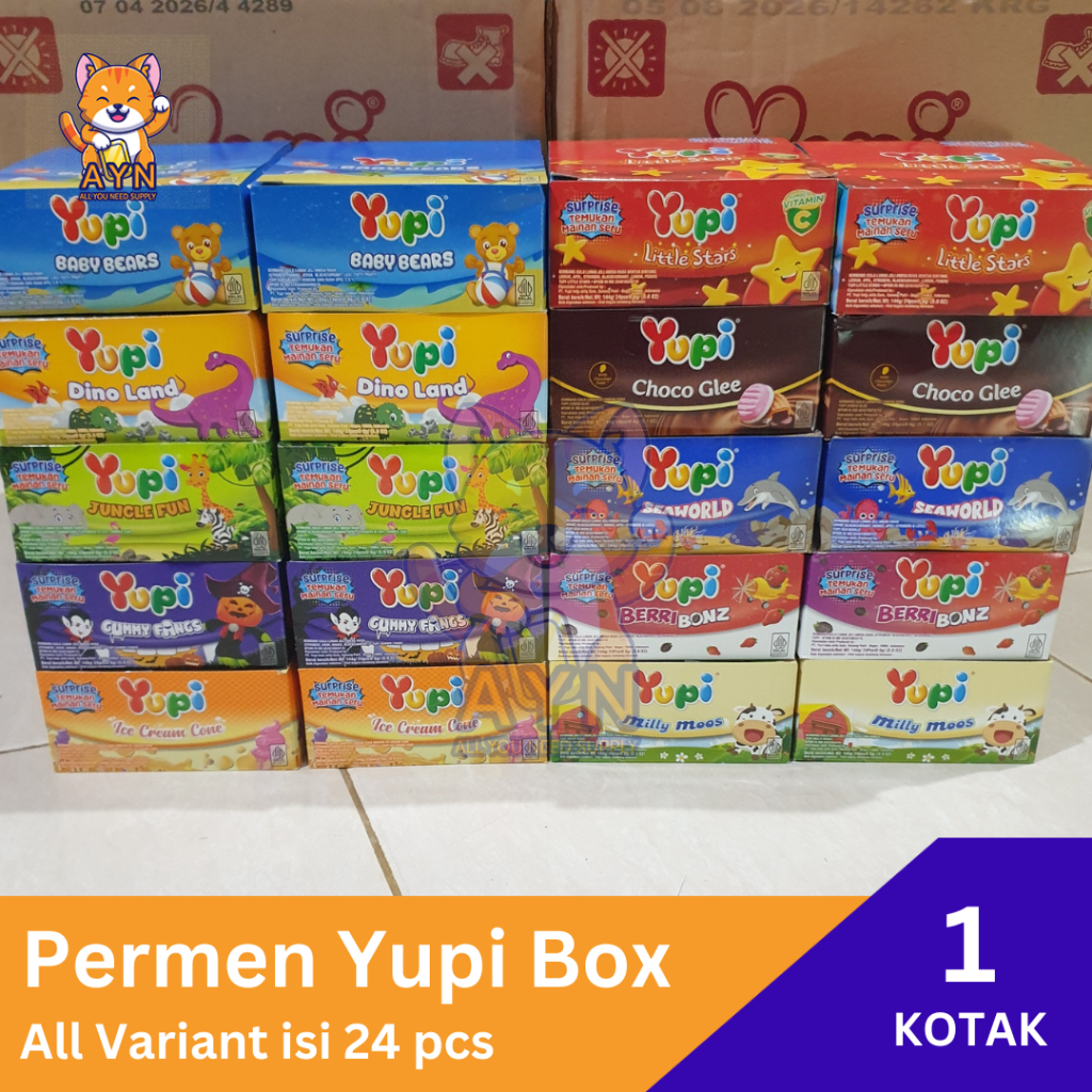 Jual Permen Yupi Box Jelly Gummy Aneka Rasa isi 24 pcs / box | Shopee ...