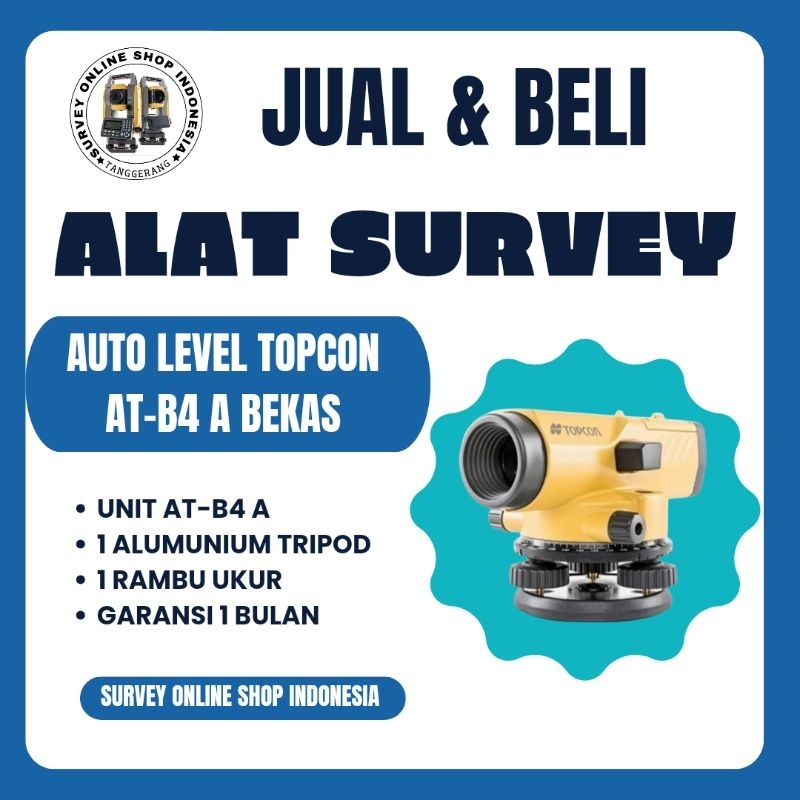 Jual Auto Level Topcon At B4a Bekas Waterpass Topcon At B4 A Bekas