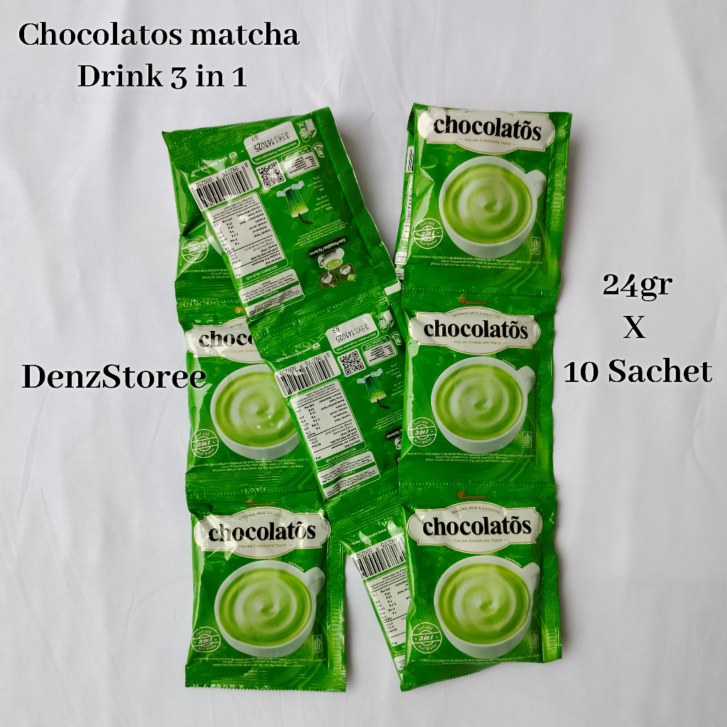 Jual Chocolatos Matcha Drink 3-in-1 / 24gr x 10 Sachet / 1 Renceng ISI ...