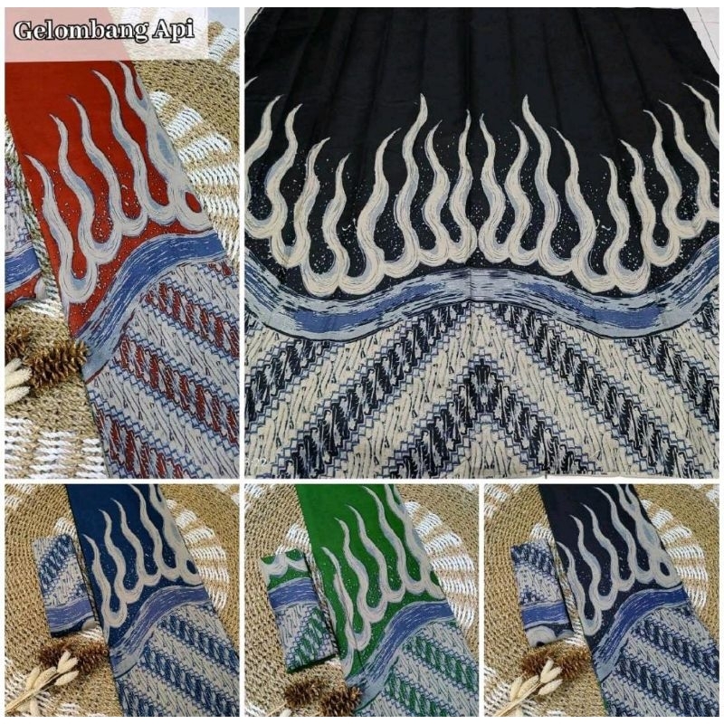Jual Kain Batik Pekalongan Motif Gelombang Api | Shopee Indonesia