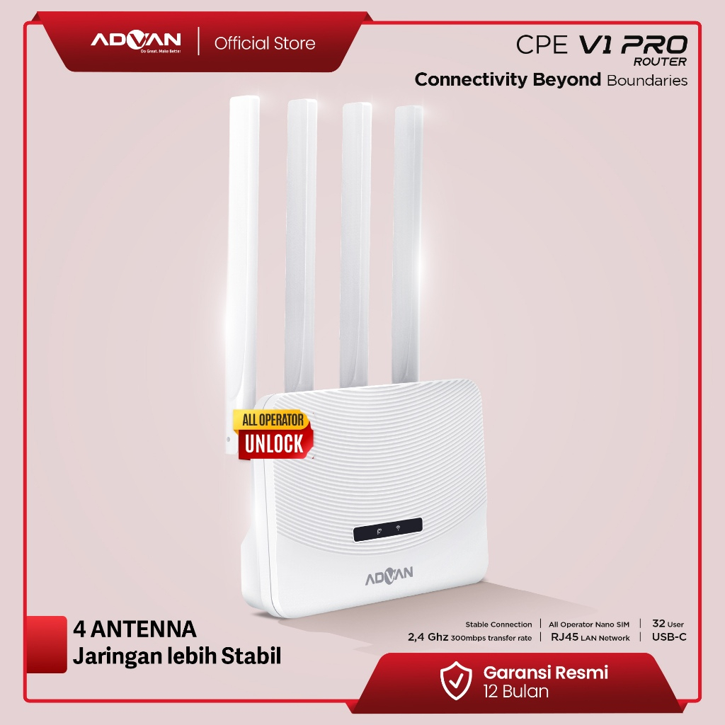 Jual ADVAN CPE V1 Pro Modem + Wifi + Router + 4G LTE Unlock All ...