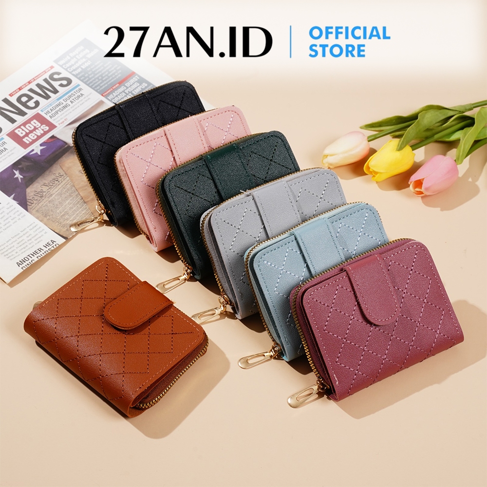 Jual ( 27AN.ID ) Dompet Lipat Wanita Model Kotak A87 Dompet Multifungsi / Dompet Kartu dengan ...