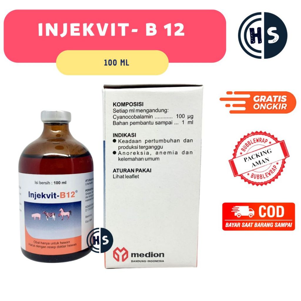 Jual INJEKVIT B12 100 ml - MEDION Obat B12 Untuk Perbaiki Kondisi Tubuh ...