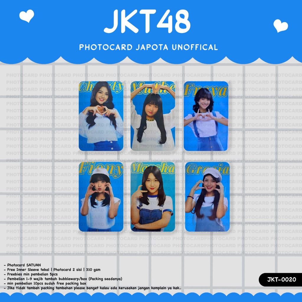 Jual PHOTOCARD JKT48 X JAPOTA UNOFFICIAL 2 SISI BAHAN TEBAL GLOSSY DEPAN BELAKANG KOLEKSI ...