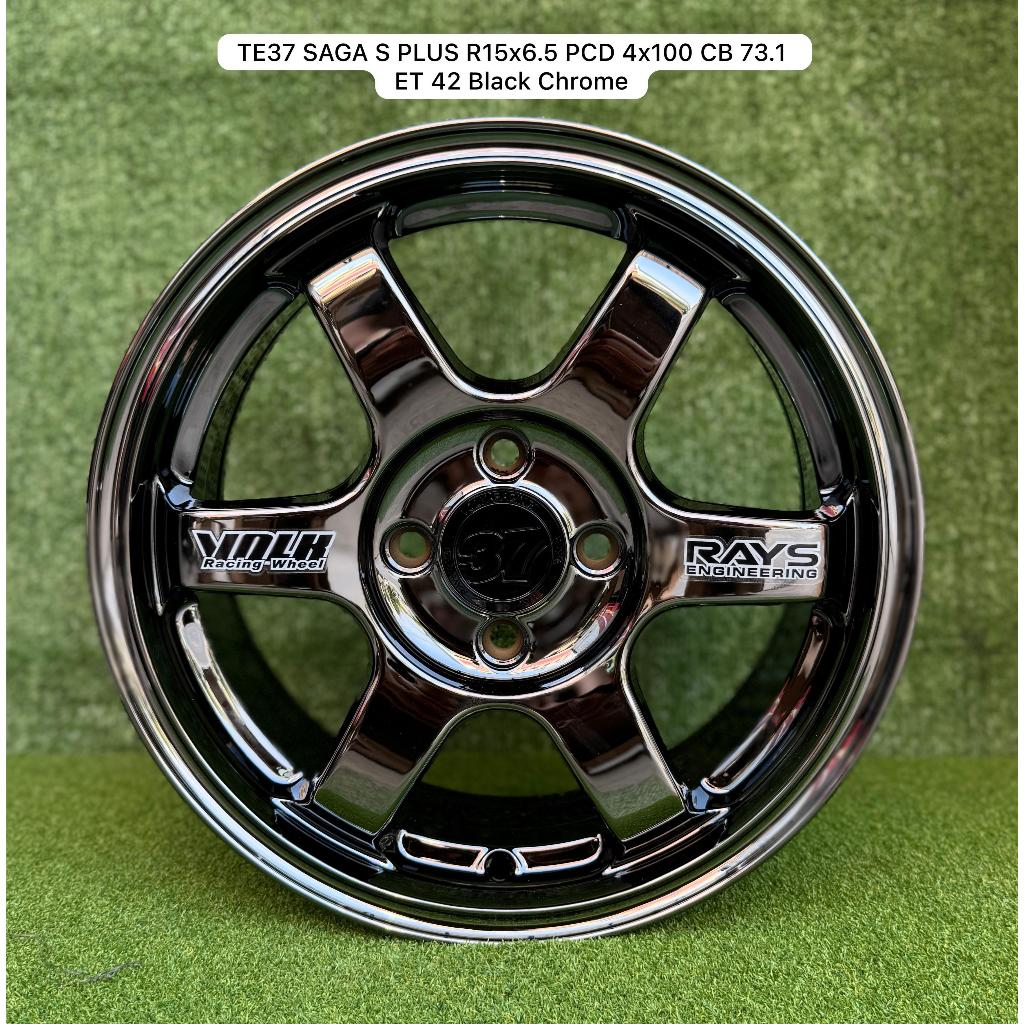 Jual Velg Mobil TE37 Ring 15x6.5 PCD 4x100 ET 42 Black Chrome | Shopee Indonesia