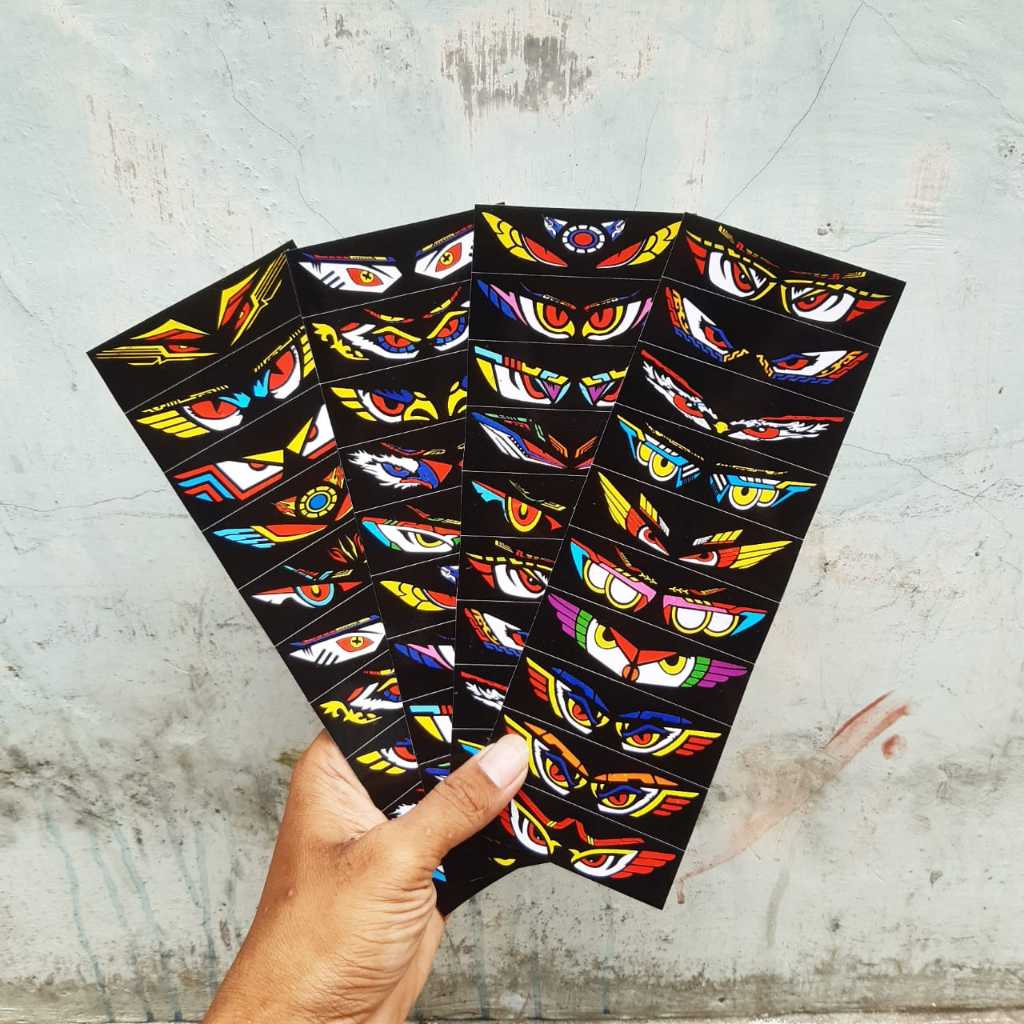 Jual 1 LEMBAR ISI 10 PCS STIKER MATA VIRAL BUS / STIKER MATA TRUCK ...