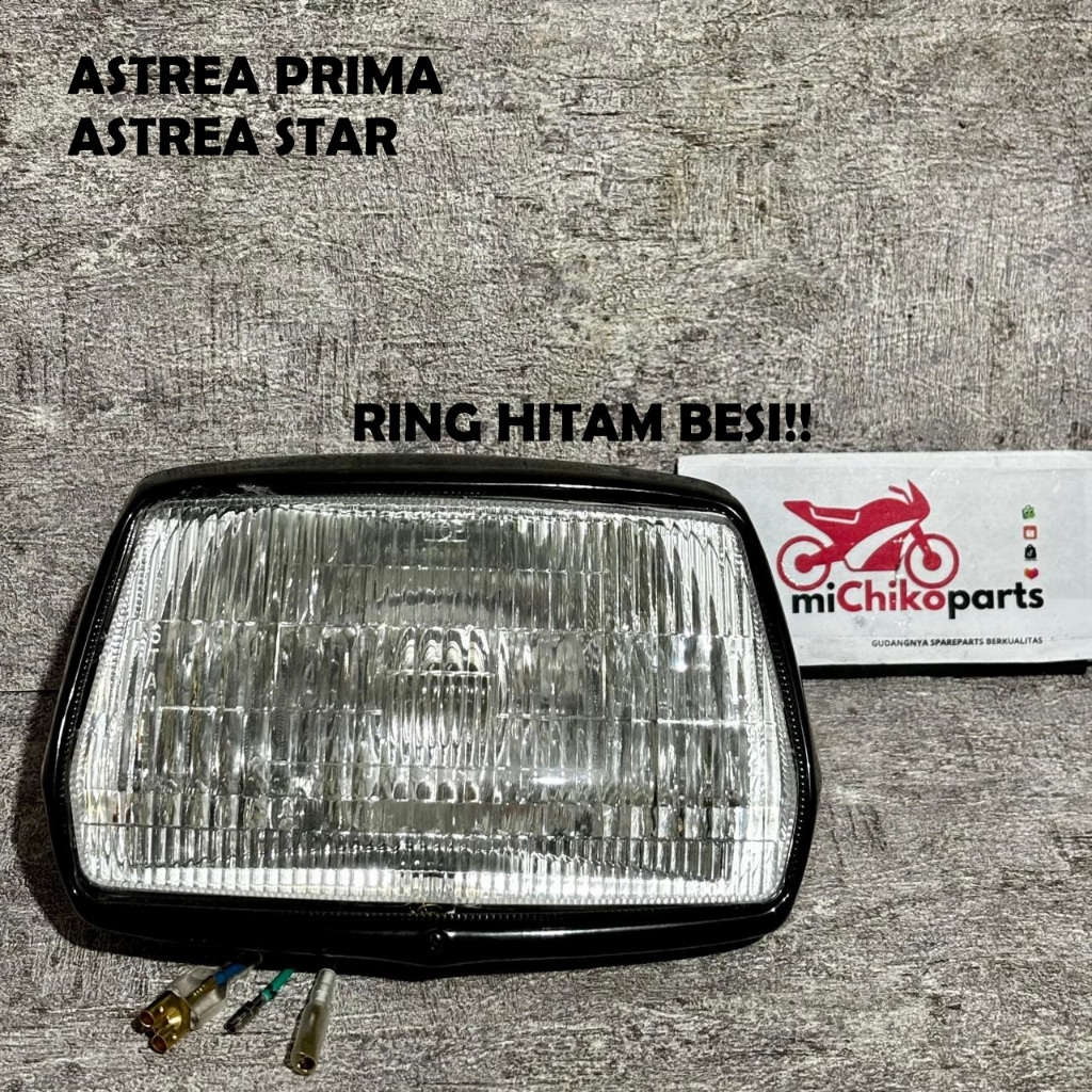 Jual Reflektor Refektor Lampu Depan Astrea Prima Astrea Star lengkap Ring Besi Hitam Reflector ...