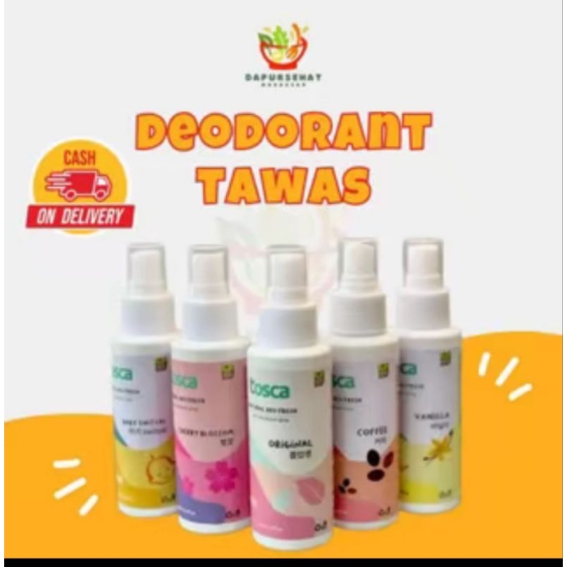 Jual Natural Deodorant Spray 100ml Tosca Deo Tawas Cair Ampuh Mencegah ...