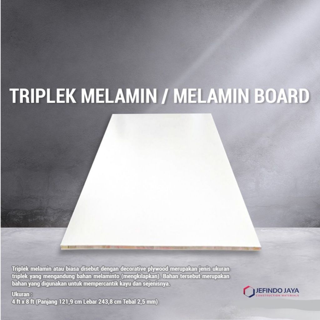 Jual TRIPLEK MELAMIN PUTIH - TRIPLEK PUTIH GLOSSY | Shopee Indonesia