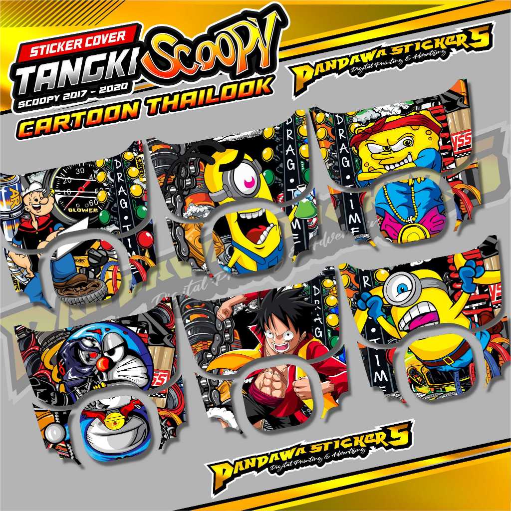 Jual STICKER TANGKI HONDA SCOOPY 2017-2020 CARTOON THAILOOK | Shopee ...