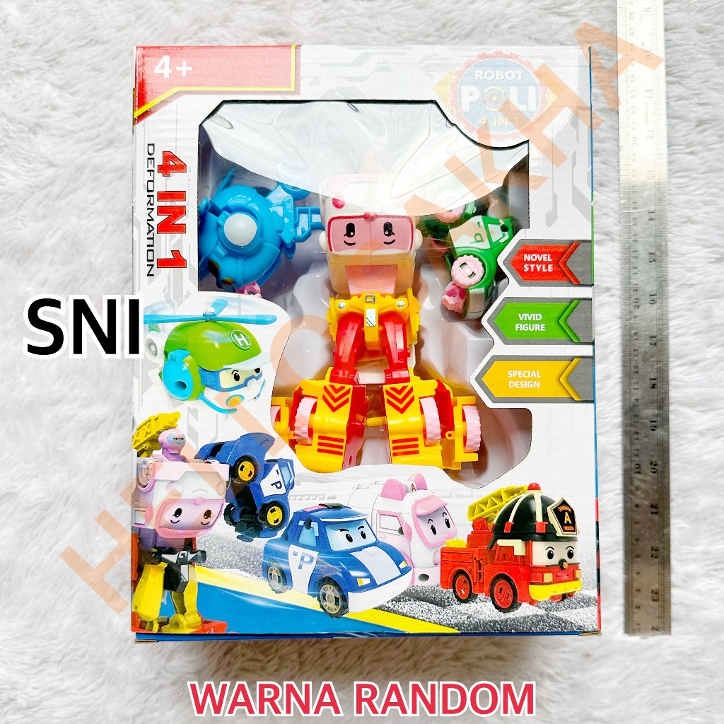 Jual MAINAN NO. 245 ROBOT POLI 4 IN 1 DEFORMATION ROBOT ROBOTAN ROBOCAR ...