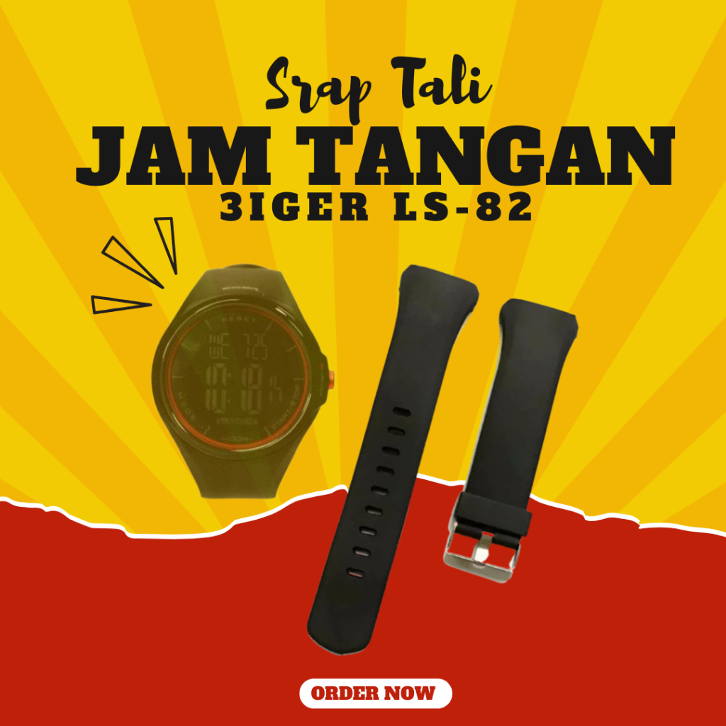 Jual Tali atau Strap Rubber Kompatibel Jam Tangan Eiger LS82 LS-82 ...