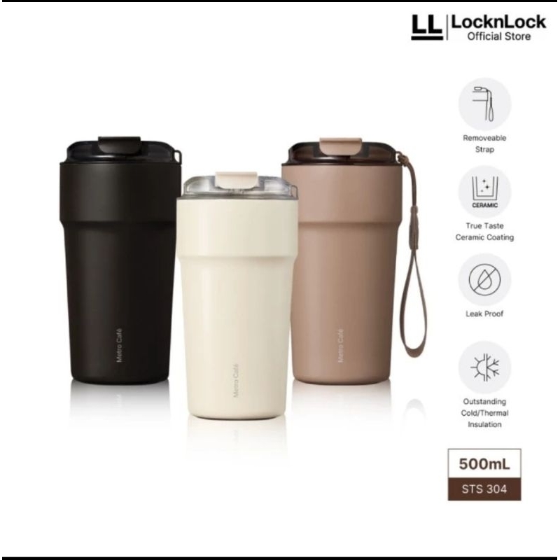 Jual lock n lock metro cafe ceramic coating tumbler 500ml lhc4357 ...