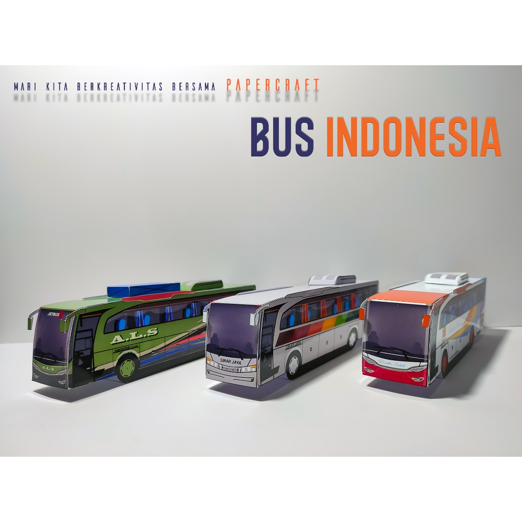 Jual 3D Papercraft Bus Indonesia PO Haryanto Eka ALS Harapan Sinar Jaya ...