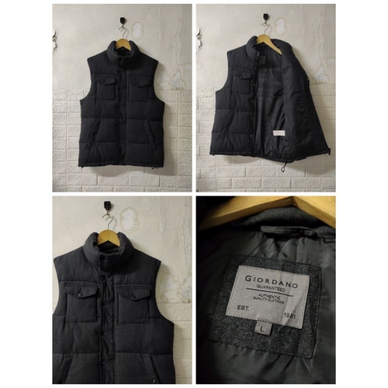 Jual vest/rompi puffer gelembung Giordano | Shopee Indonesia