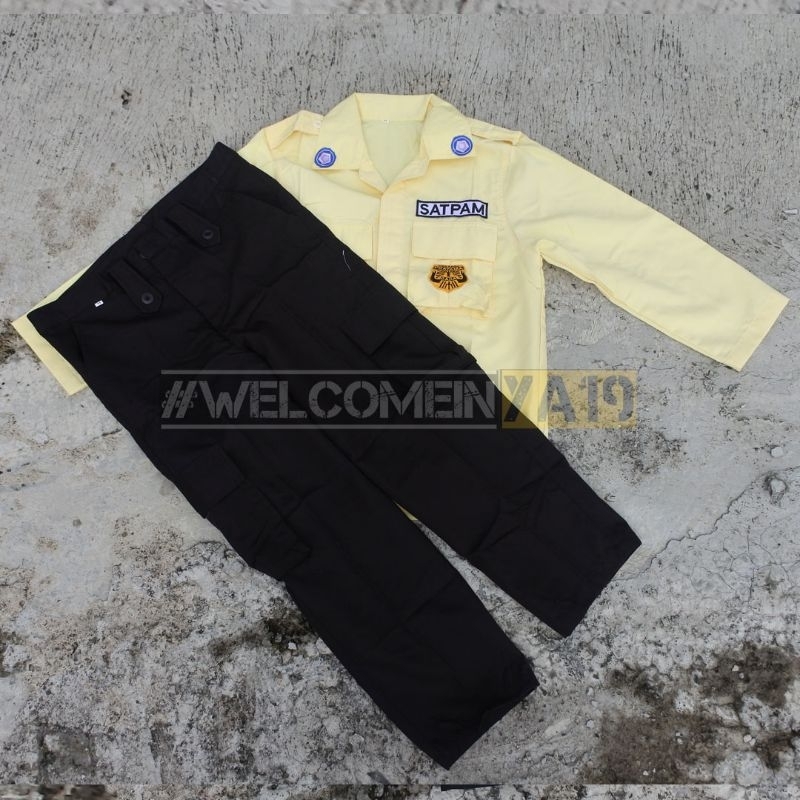 Jual Baju Seragam PDL Panjang Satpam Krem Terbaru | Setelan PDL Security | Shopee Indonesia