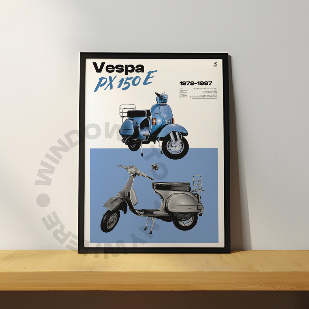 Jual Poster Motor Vespa Klasik | Poster Custom | Hiasan Dinding Motor ...