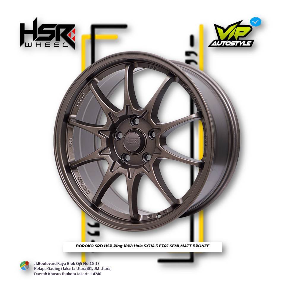 Jual HSR BOROKO SRD R18 - Velg Mobil Yaris Croos, BRV, Wuling Cloud, Xpander, X force Ring 18 ...